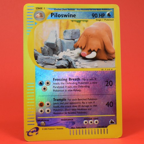 Pokemon TCG English Card eReader Skyridge Piloswine Reverse Holo 24/144 ...