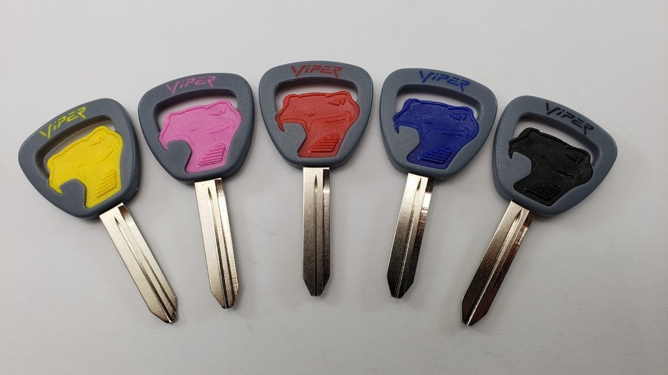 DODGE VIPER FACTORY KEY BLANK SNAKE BLANKS - SNEAKY PETE - RED BLUE ...