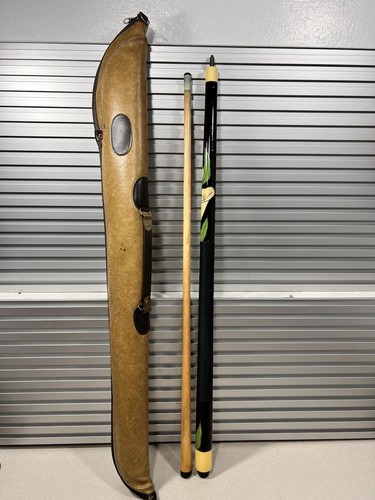 Vintage 80s Katie Kue 58" 2 Piece Billiard Pool Cue Stick Calla Lily ...