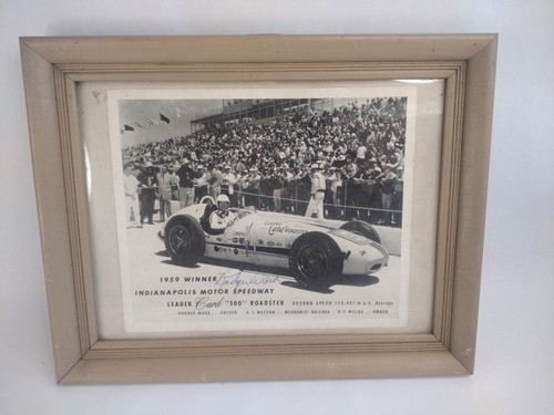 Rodger Ward Signed 8x10 Photo 1959 & 1962 Indianapolis 500 Winner RARE ...