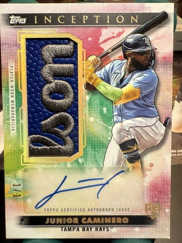 2024 Topps Inception - Autographed Patches Junior Caminero Inception 1/ ...