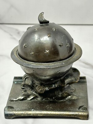 Antique Figural Inkwell Celestial Moon And Stars Kronheim & Oldenbusch ...