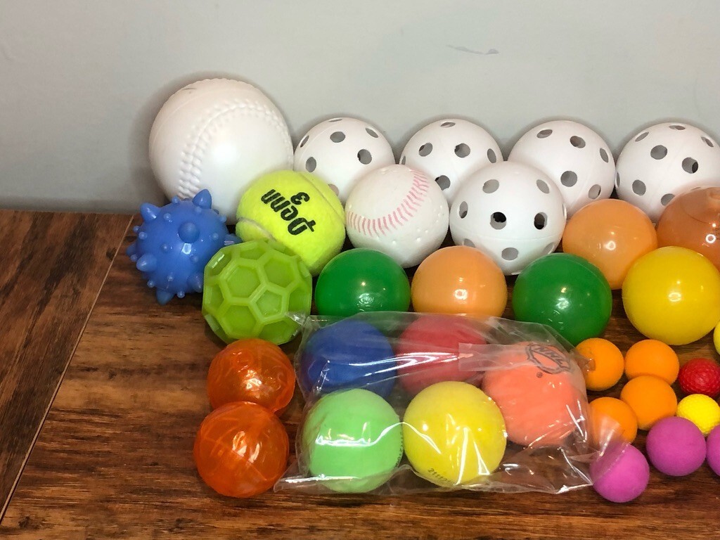 Mixed Random Toy Balls Lot Junk Drawer Lot 60+ Balls Bouncy, Tennis ...