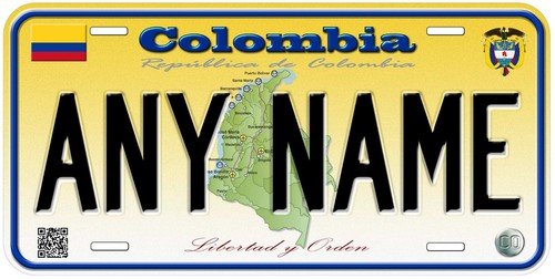 Colombia Any Name Personalized Novelty Car License Plate | eBay
