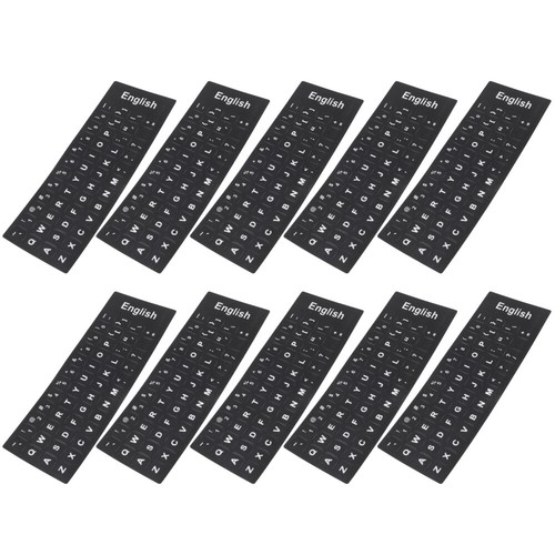 10 Sheets Pvc Keyboard Stickers for Laptop Letters Replacement English ...