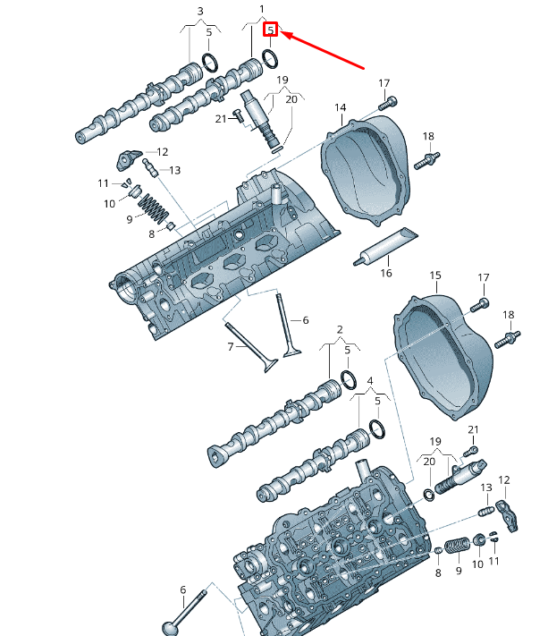 VW Touareg 7P MK2 Nockenwellendichtring 06E109345B NEU ORIGINAL | eBay