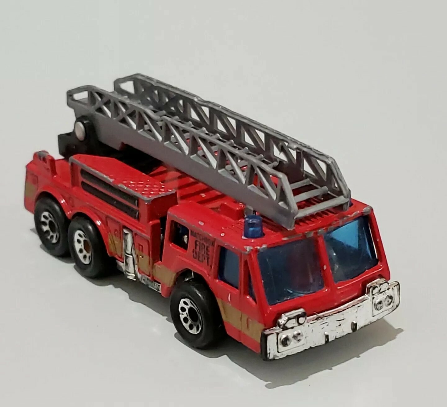 Matchbox Fire Engine 1982 Red with Gray Moving Ladder | eBay