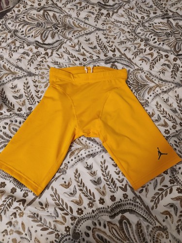 NIKE AIR JORDAN COMPRESSION SHORTS MADE IN USA YELLOW 433150-750 SIZE ...