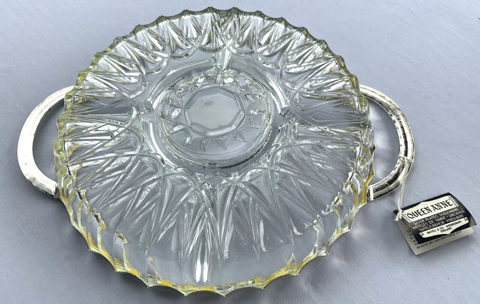 VTG Queen Anne Silverplated Tableware Round Condiments Serving Dish 12 ...