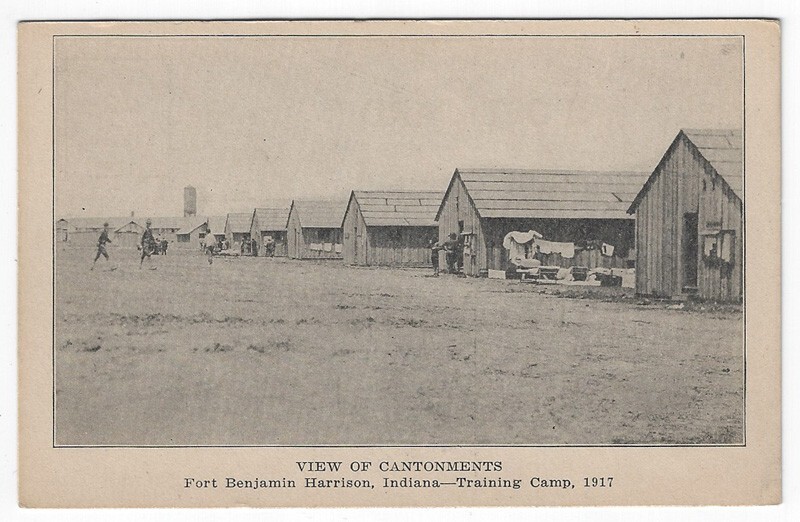 Fort Benjamin Harrison, IN, Training Camp 1917, Postcard View of ...