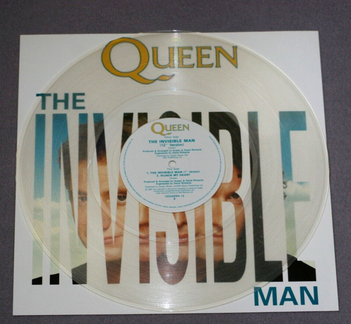Queen Invisible Man QUEEN THE INVISIBLE MAN 12" CLEAR VINYL | EBay