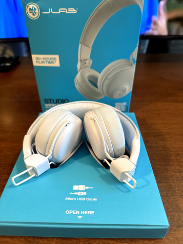 JLab - Studio Wireless On-Ear Headphones - White 812887018678 | eBay