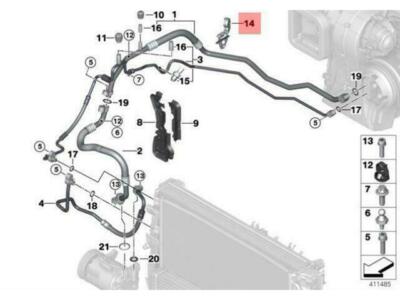 BMW F45 F46 F48 F49 F54 AIR CONDITIONING LINE BRACKET M 64509331105 | eBay
