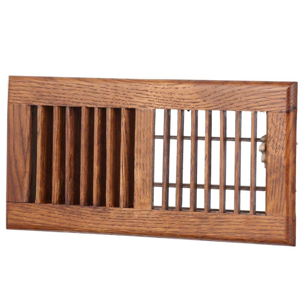 Solid Oak Cover 4 x10" Wood Floor Diffuser Register Vent HVAC True Air ...