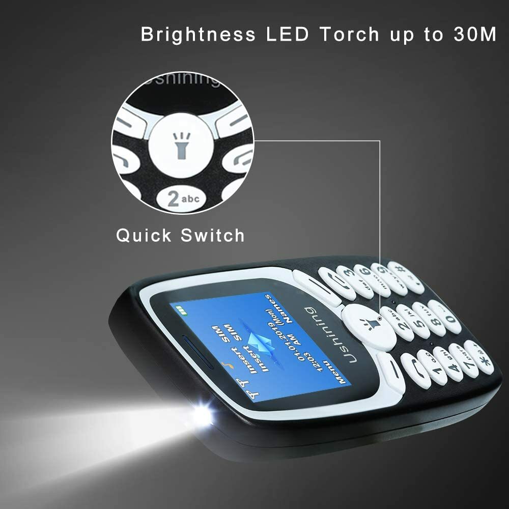 Ushining 2G Unlocked Mobile Phone Dual Sim Easy to Use Big Button for ...