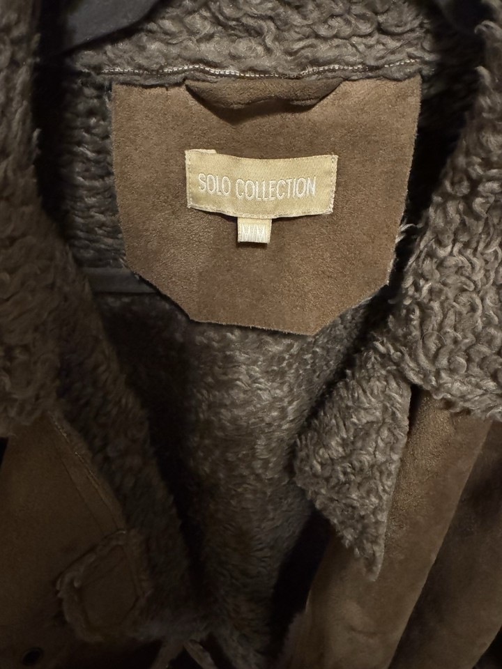 Vintage 70s Tan Suede & Shearling Jacket with Toggle Closures | eBay