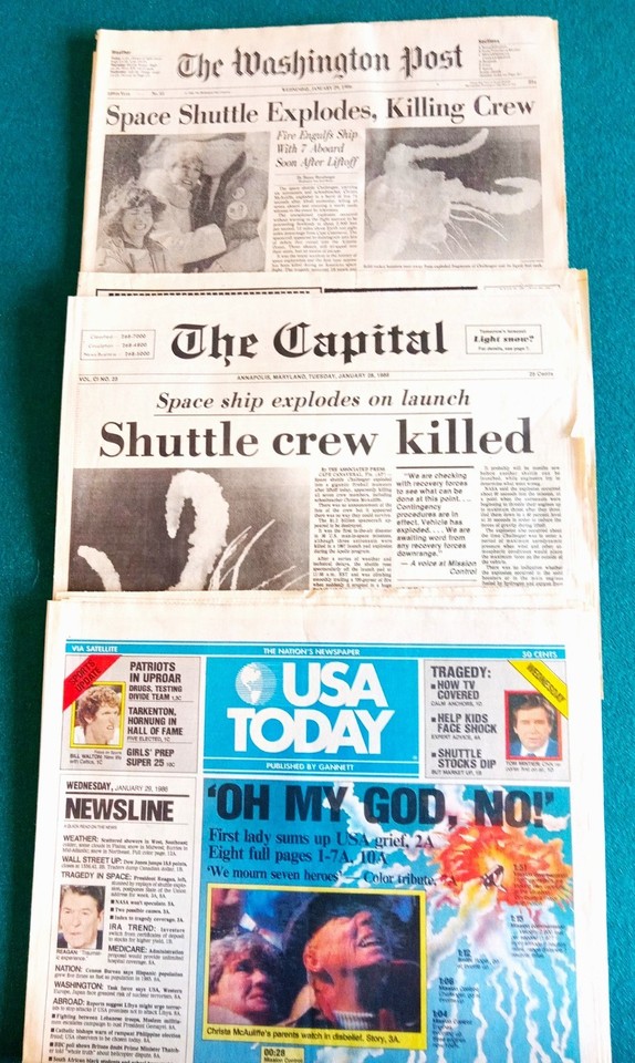 Space Newspaper Headlines (8) ,Apolio's, Moon Landing, Shuttle's, FREE ...