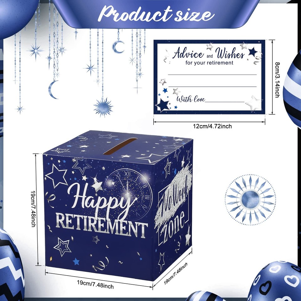 51 Pcs Retirement Card Box Happy Retirement Party Favors Well Wish and ...