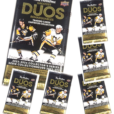 🔥 2023-24 TIM HORTONS GREATEST DUOS 6 SEALED WAX PACKS OF HOCKEY CARDS ...