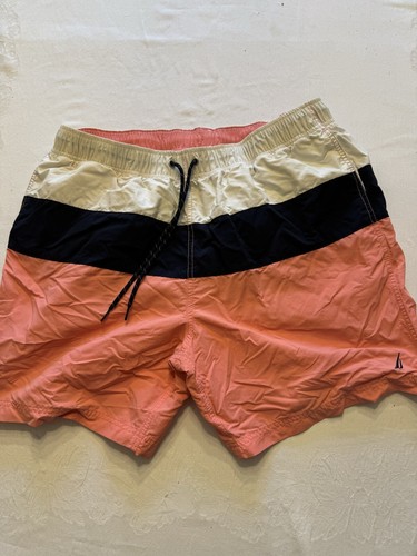 Nautica Men's Swim Trunks Drawstring Waist Mesh Lined Inside Pocket XL ...