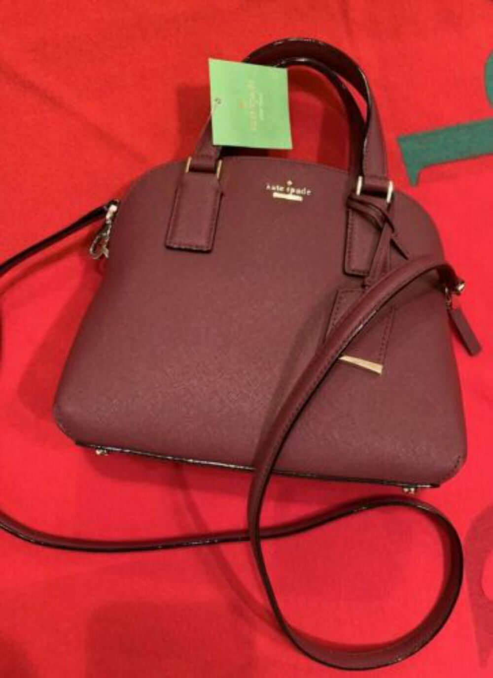 HOT!*NWT Kate Spade Sienna Maroon Cameron Street Small Lottie Bag Purse ...