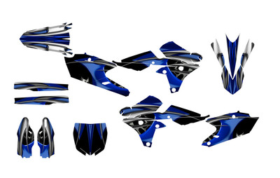 YZ250F YZ450F Graphics kit fits 2014 -2017 thick 24 mil racing vinyl ...