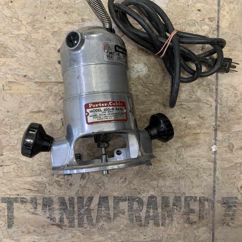 Vintage Porter Cable Router Model 100-M Motor with 100-B Base Tested ...