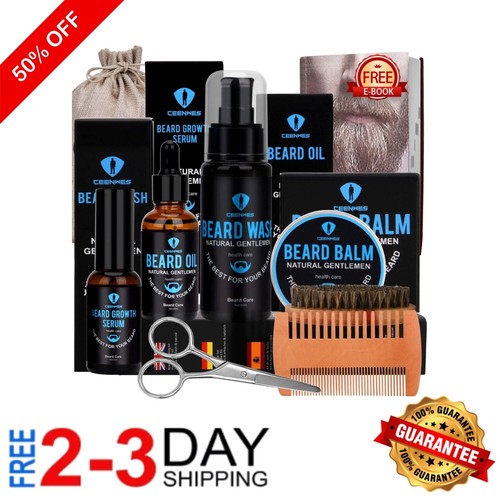 Ultimate Beard Growth Kit: Oil, Serum, Wash & Care Tools for Fabulous ...