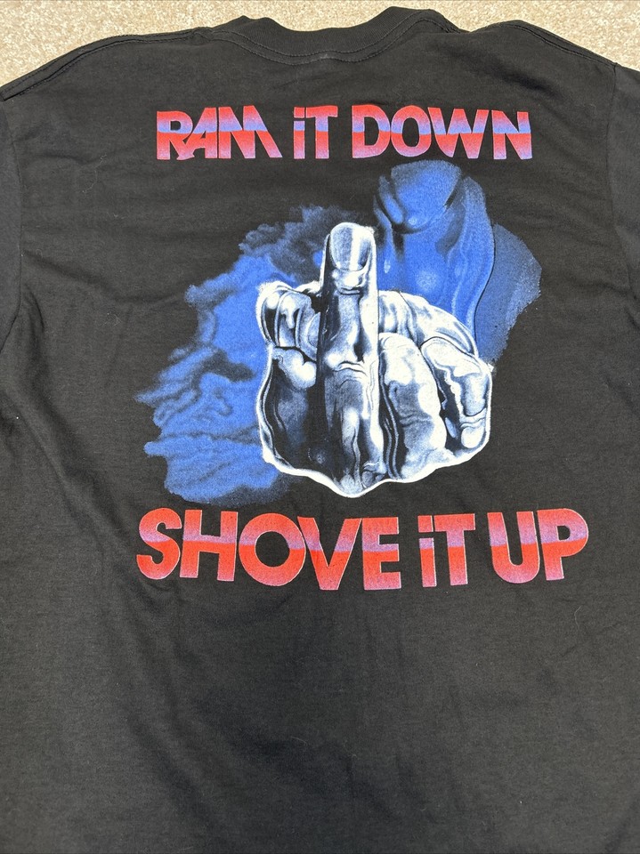 Vintage 80s Judas Priest Shirt Sz M Ram It Down Shove It Up Middle ...