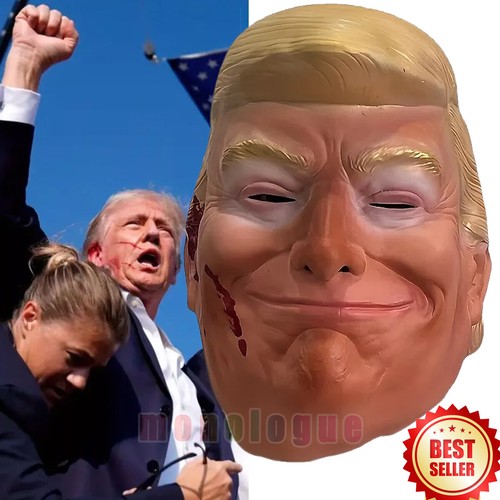 Realistic Donald Trump Mask Cosplay Full-head Mask for Halloween ...