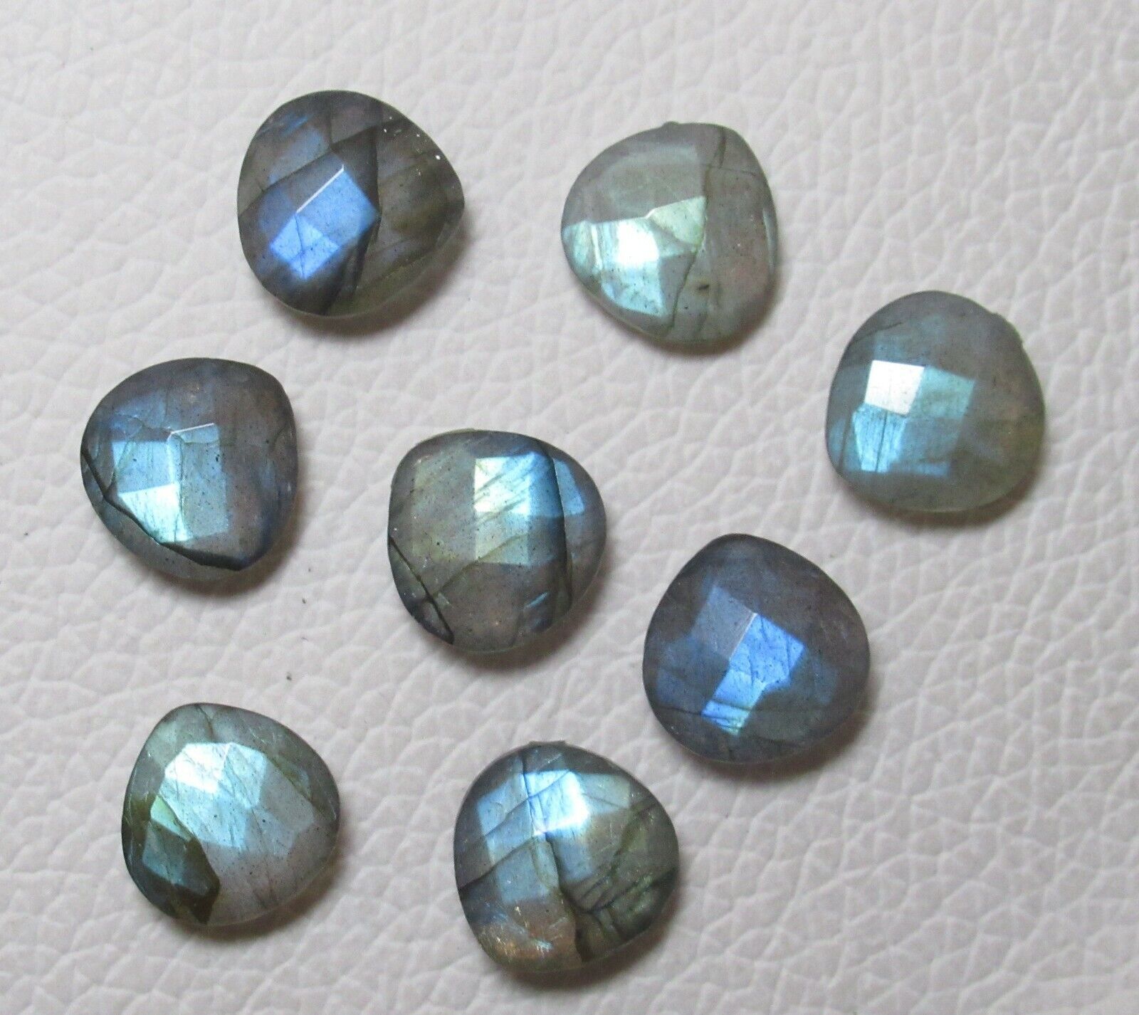 Labradorite 9 mm Heart Shape Checker Cut Briolette Loose Gemstone ...