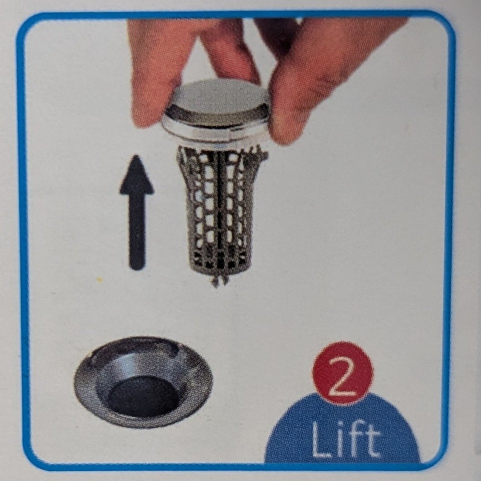 Drain Strain Ultra Flo 2-in-1 Sink Stopper & Hair Catcher Brushed ...