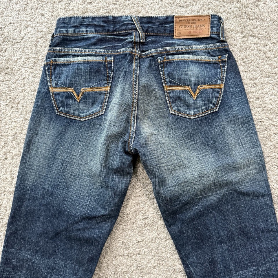 Guess Jeans Men’s Falcon Low Rise Boot SZ 30X30 Button Fly Dark Stone ...