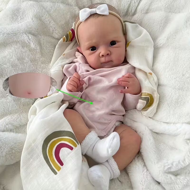 18 Inch Real Life Reborn Baby Dolls Silicone Full Body Girl Realistic ...