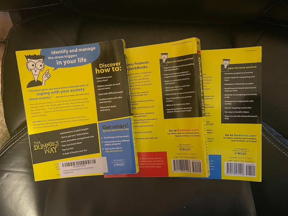 LOT OF 3 BOOKS - FOR DUMMIES - SELF HELP - USED | eBay