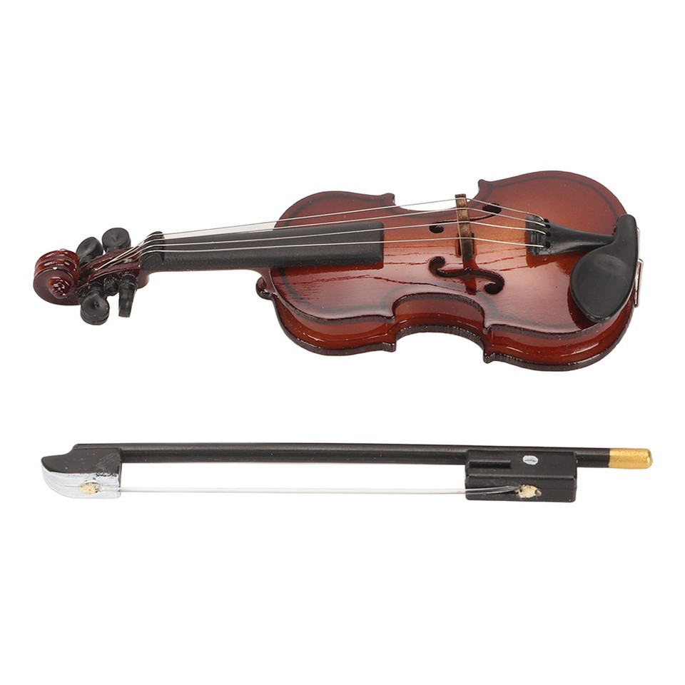 Miniature Violin Exquisite Mini Violin Model 8cm Musical Instrument For ...