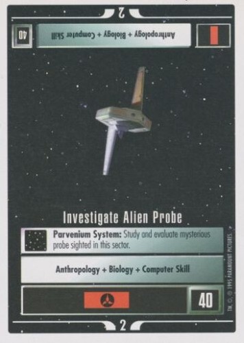 Star Trek CCG Premiere WB Unlimited Investigate Alien Probe | eBay