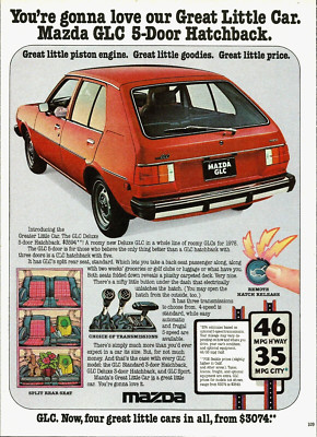 1977 Mazda GLC Deluxe 5-Door Hatchback Red Great Little Car vintage ...