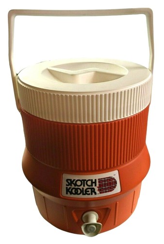 🍊 Vintage Hamilton Skotch Kooler - Retro Orange 2 Gal Thermos Water Jug ...