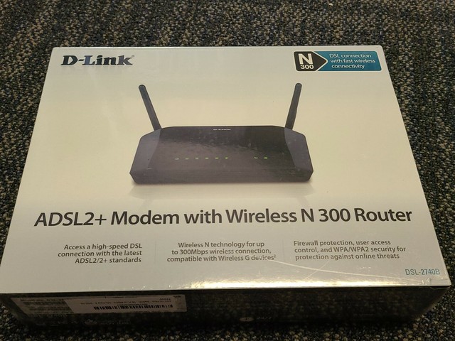 D-Link DSL-2740B 600 Mbps 4-Port 10/100 Wireless N Router for sale ...