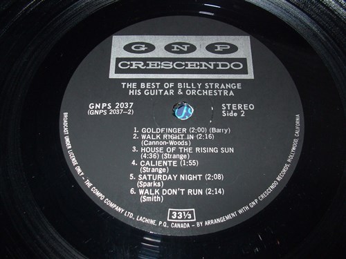 Billy Strange Best Of Record LP | eBay