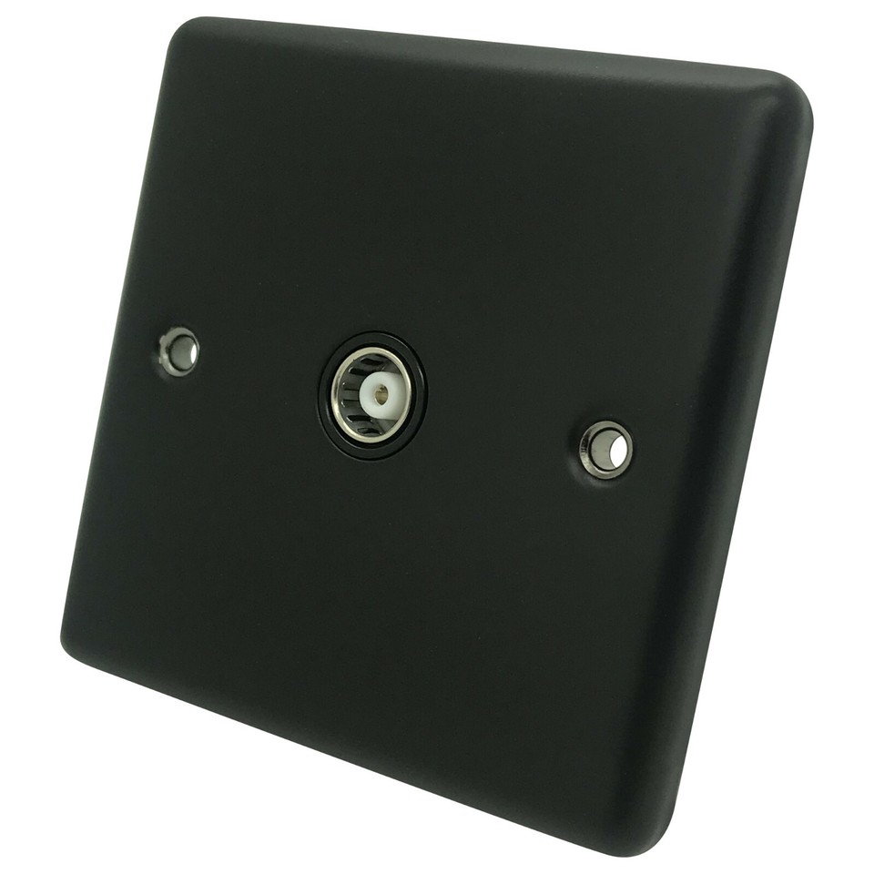 Classic Matt Black Plug Sockets Light Switches Dimmers - Whole Range ...