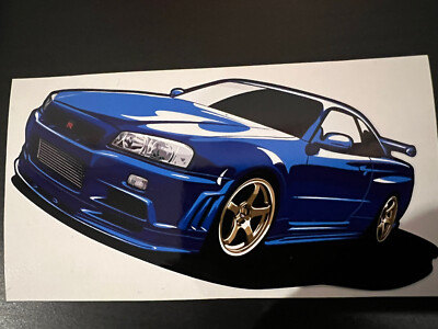 Nissan Skyline R34 GTR decal/sticker | eBay