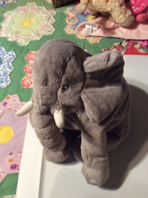 14” Elephant With Tusk Plush Stuffed Animal Very Soft | eBay