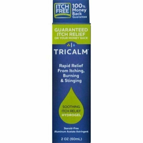 TriCalm Soothing Itch Relief Hydrogel Rapid Relief Steroid Free 2 oz ...