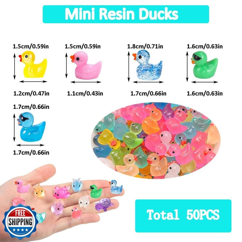 Mini Ducks 50 Pack Tiny Ducks Little Duck Resin Duck Small Plasti | eBay