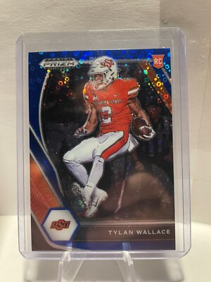 Tylan Wallace 2021 Prizm Draft Picks Blue Disco Prizm Rookie Baltimore ...