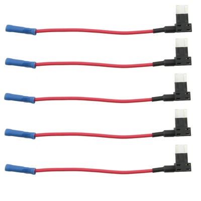 5 pc Mini ATM Fuse Safety Fuse Block Tap Dual Circuit Adapter Car ...