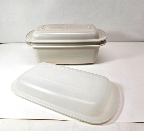 Tupperware Ultra 21 ~ 3 Piece Bread /Loaf Pan /W Lid & Seal Oven 2 qt ...