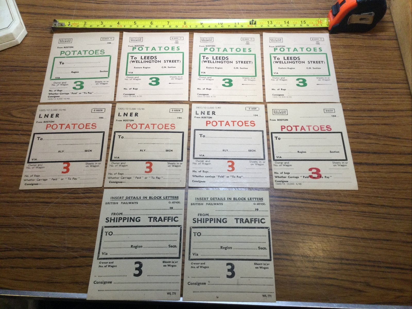 10 Vintage Shipping Labels & Potatoes LNER & | Grelly UK